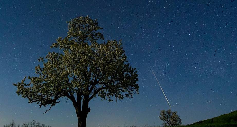 Фото дня: падающая звезда пролетает над Венгрией