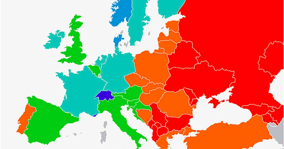 17 крутых карт с самой интересной статистикой повседневной жизни людей ...