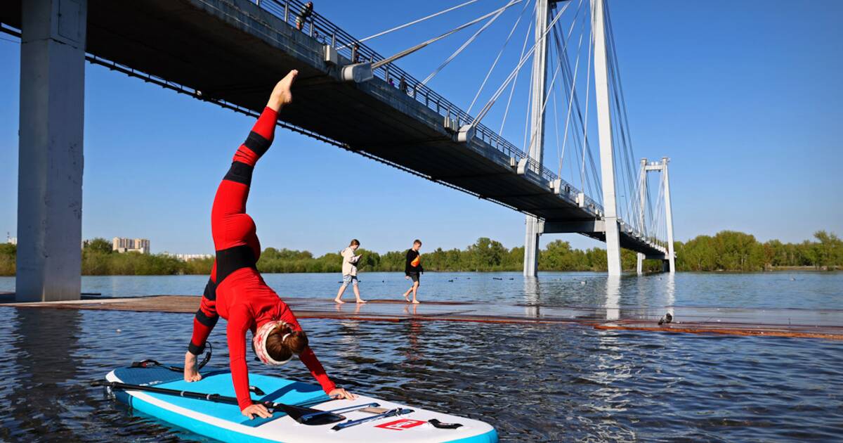 Фото дня: подтопленная набережная в Красноярске